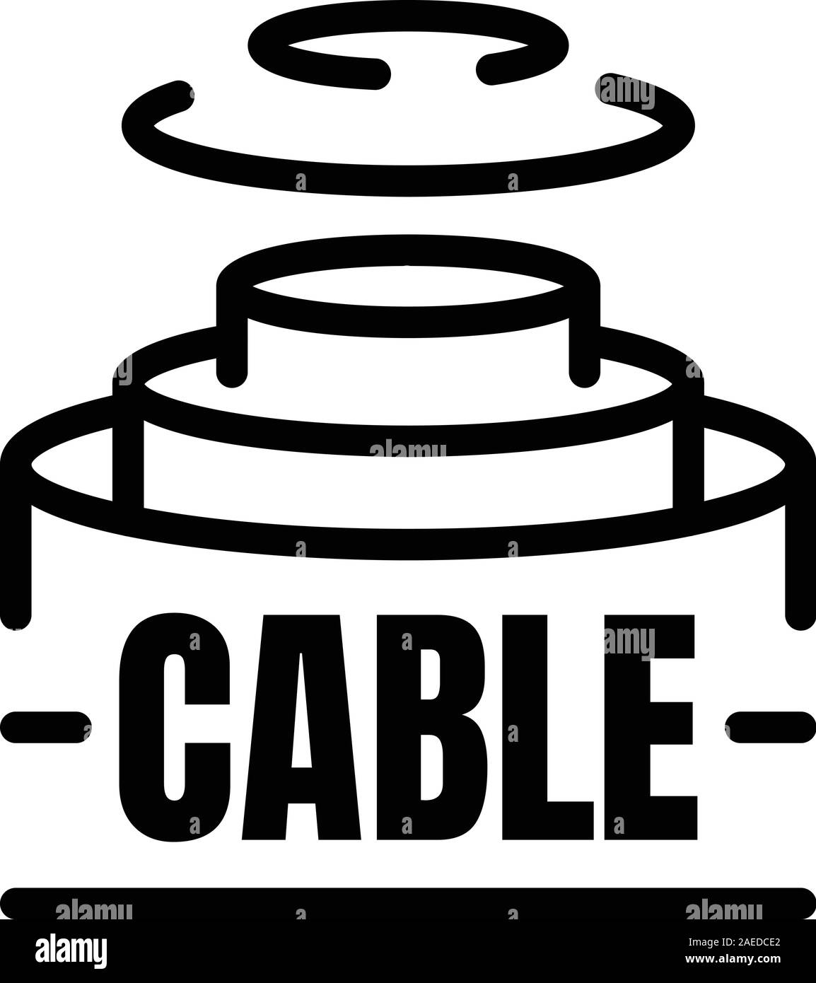 Fiber optic cable structure icon, outline style Stock Vector Image ...