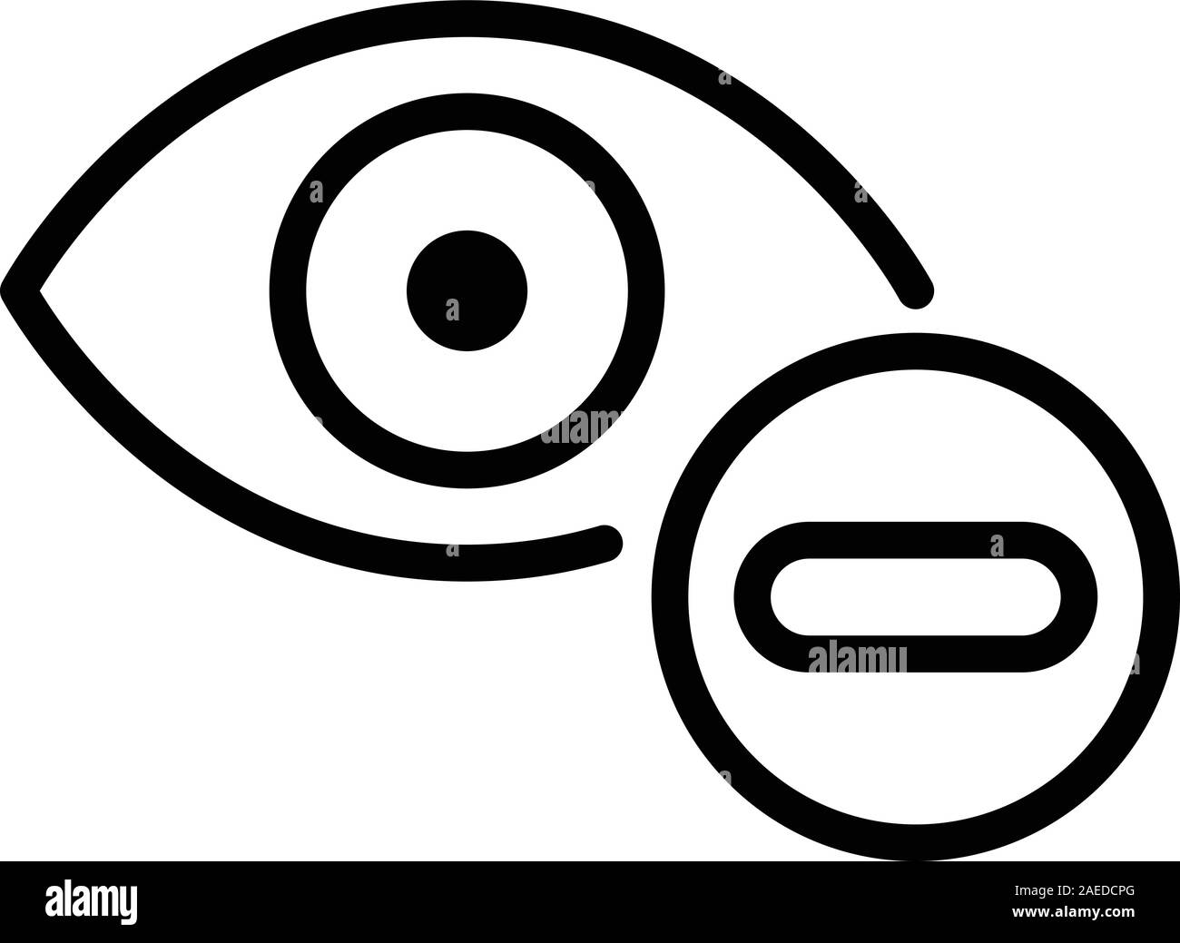 Eye minus icon, outline style Stock Vector Image & Art - Alamy