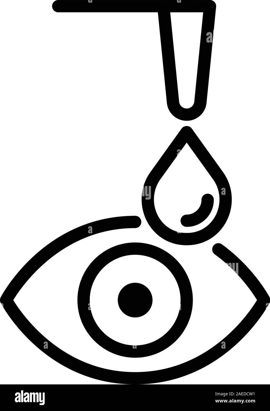Drop in the eye icon, outline style Stock Vector Image & Art - Alamy