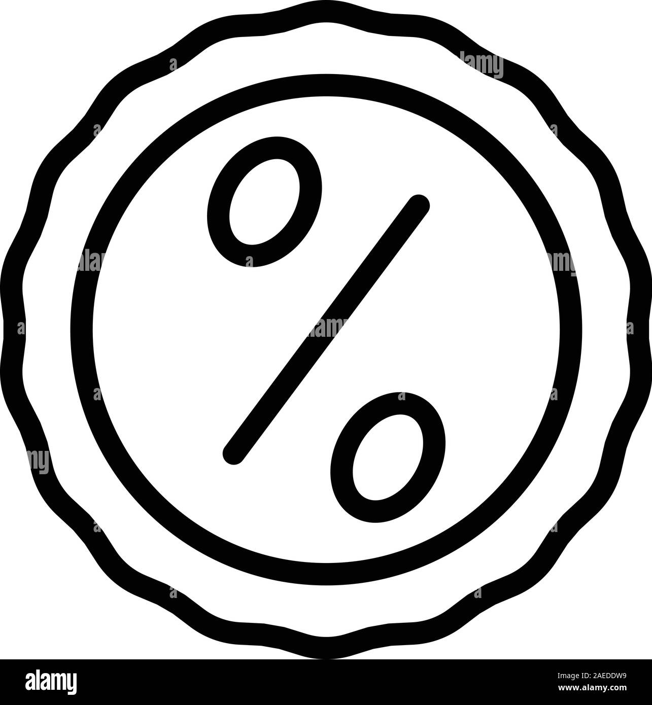 Coin percentage icon, outline style Stock Vector Image & Art - Alamy
