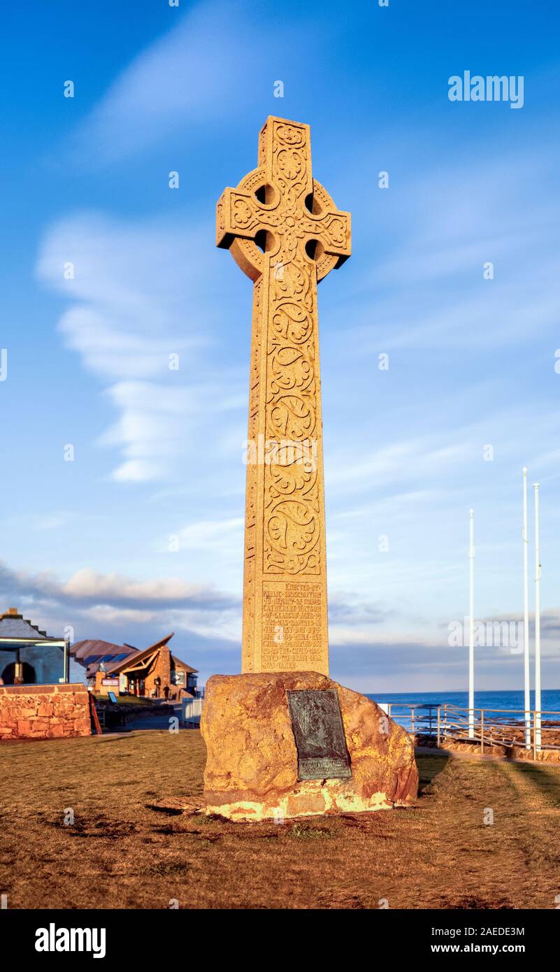 Celtic Cross memorial dedicated to Catherine Watson Stock Photo - Alamy