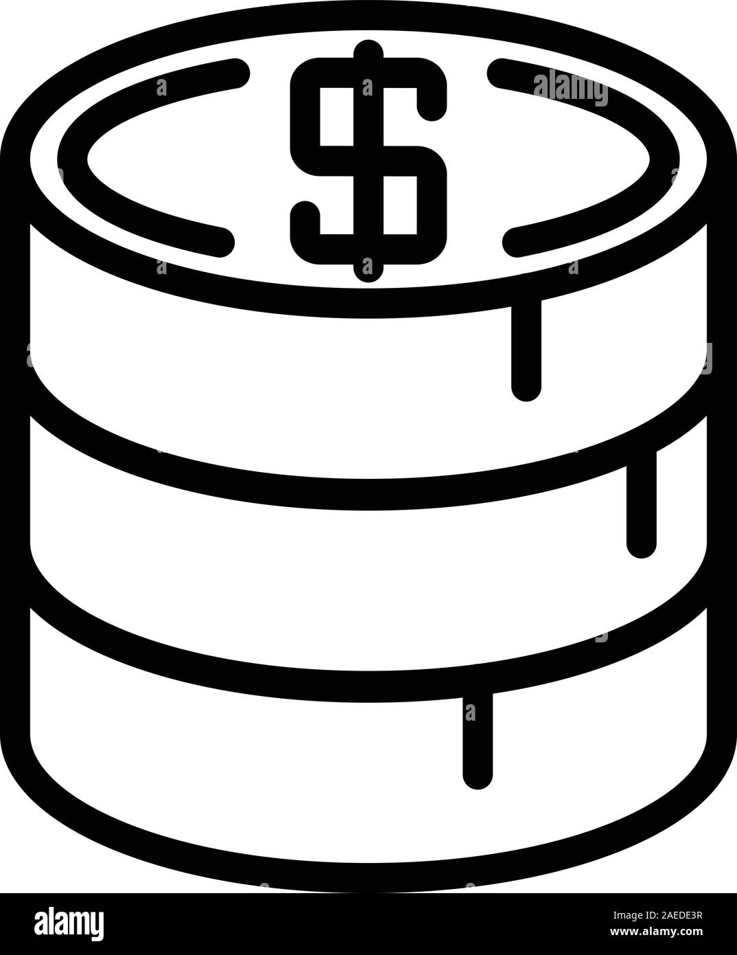 Stack of gold coins icon, outline style Stock Vector Image & Art - Alamy