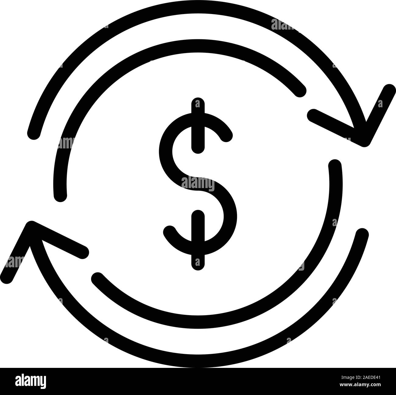 Currency conversion icon, outline style Stock Vector Image & Art - Alamy