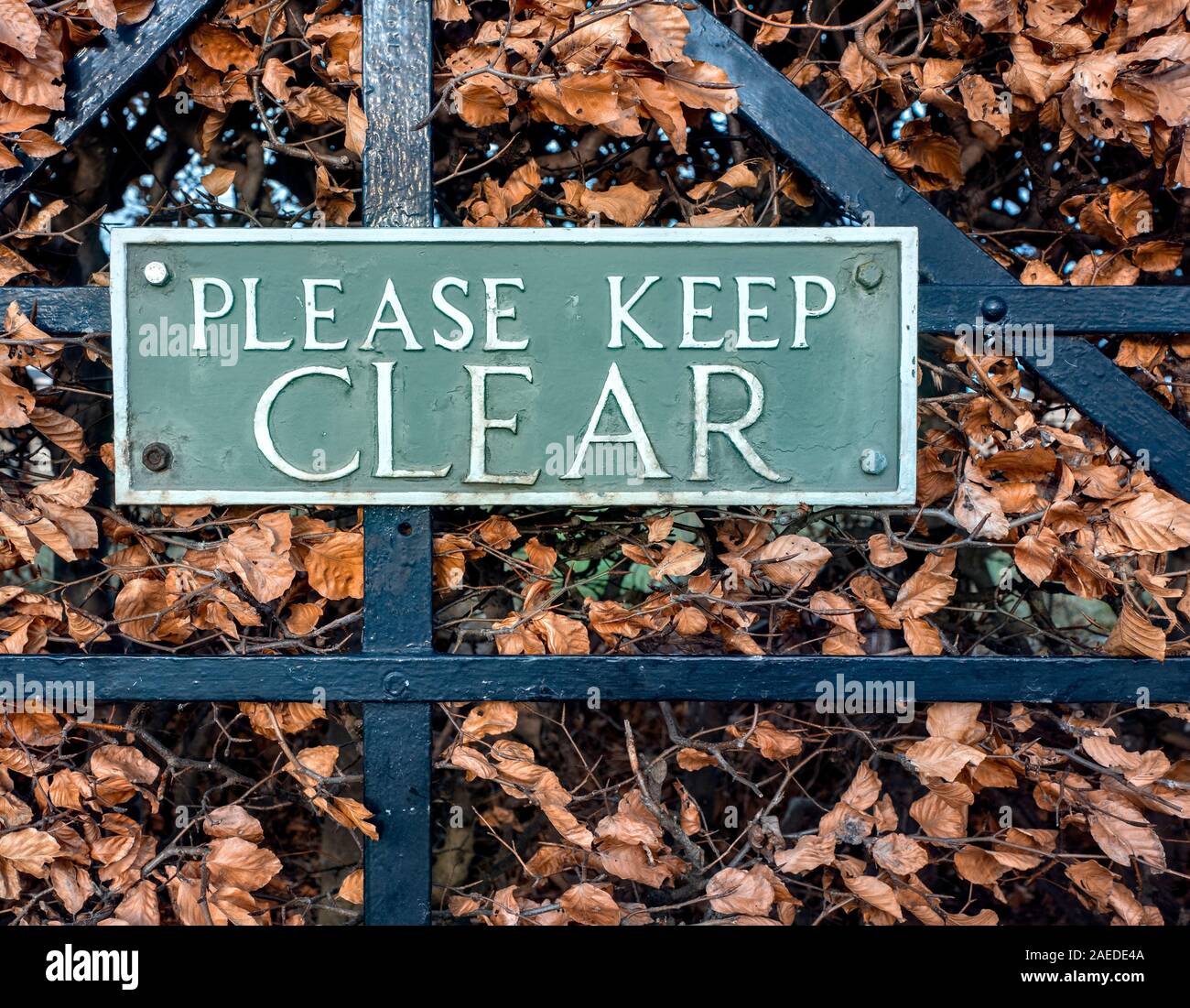 Please Keep Clear sign, Tantallon Castle, North Berwick, East Lothian ...