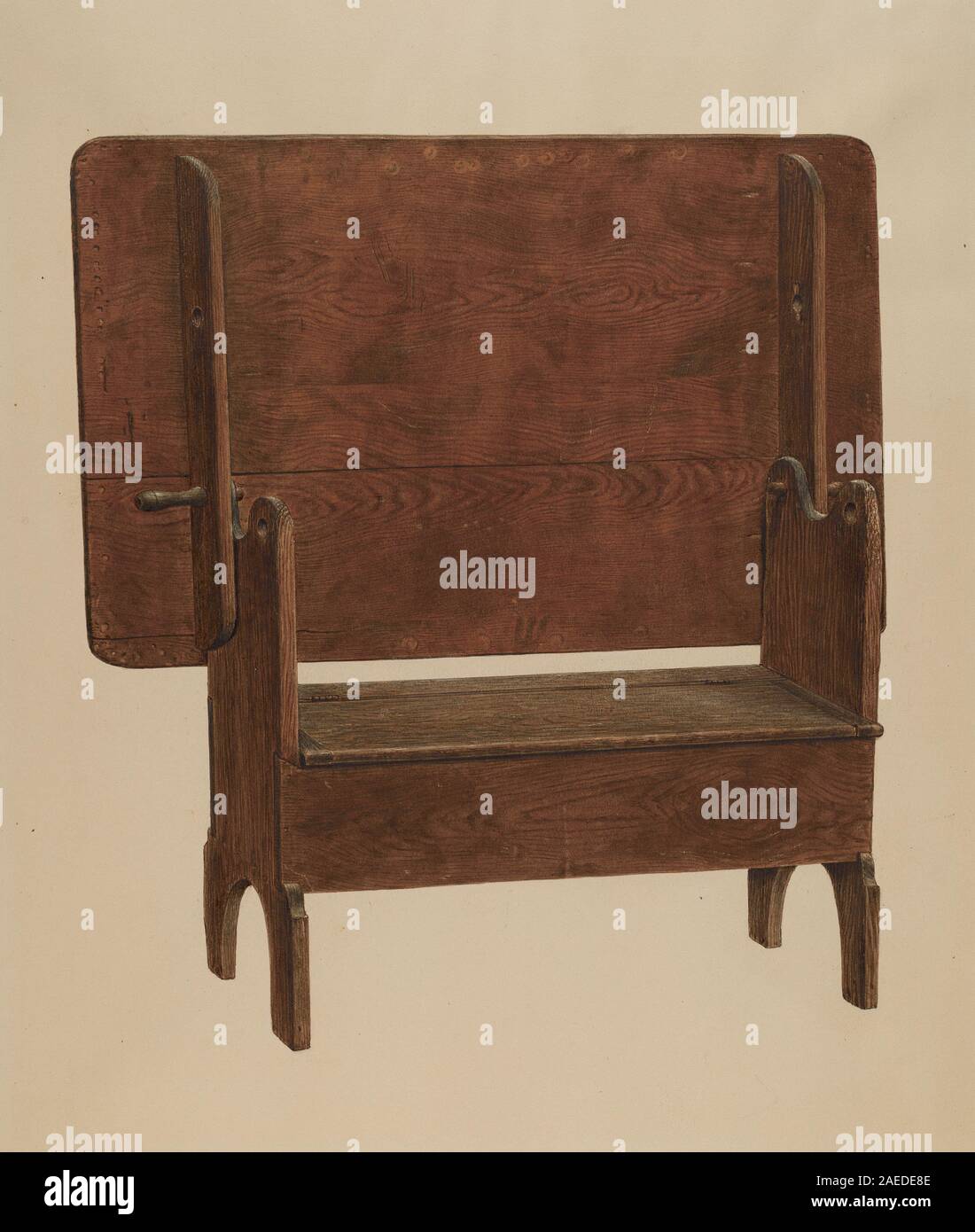 Harry Eisman, Settle-table, c 1940 Settle-table; c. 1940 Stock Photo ...