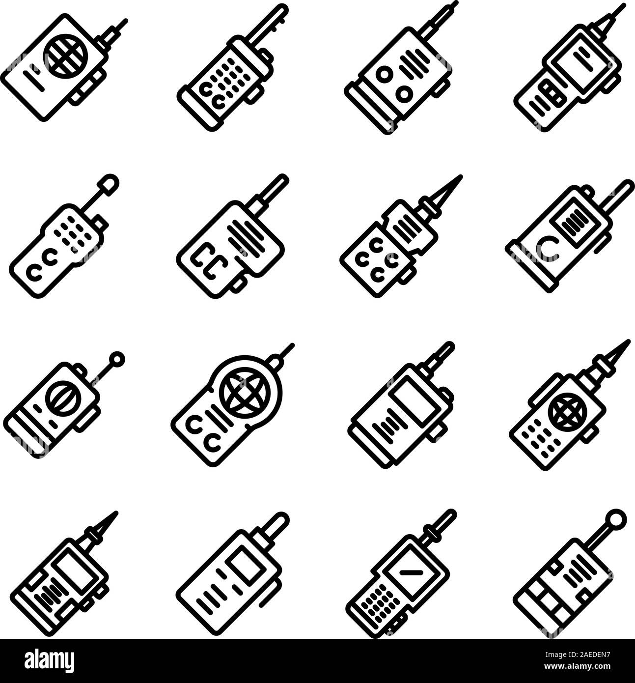 Military equipment walkie talkie Black and White Stock Photos & Images ...