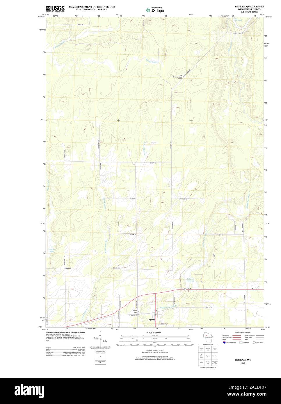 Map of ingram hi-res stock photography and images - Alamy