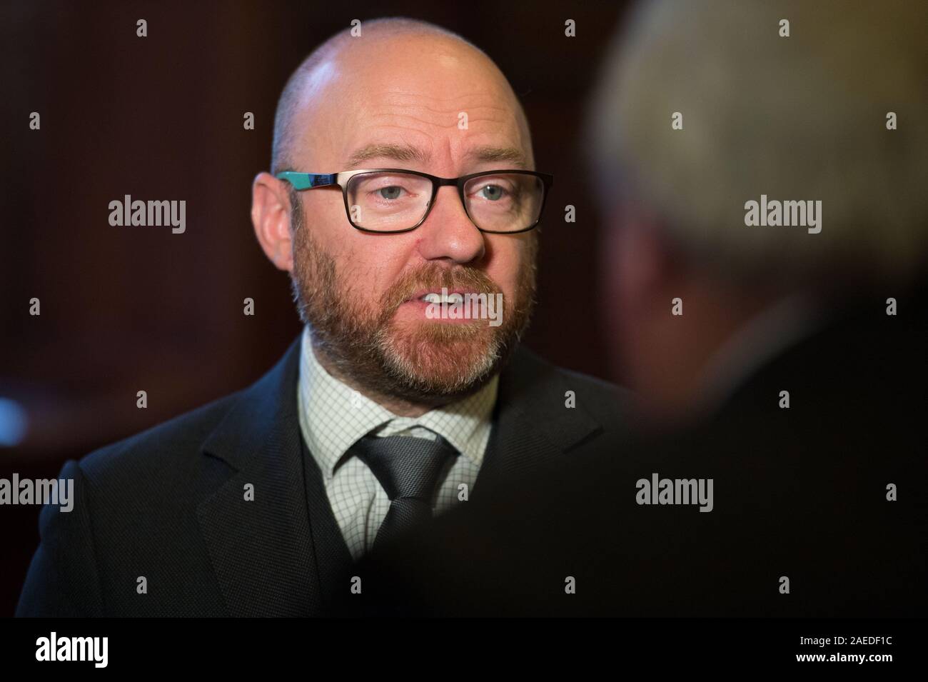 Glasgow, UK. 25 November 2019. Pictured: Patrick Harvie MSP - Co Leader ...