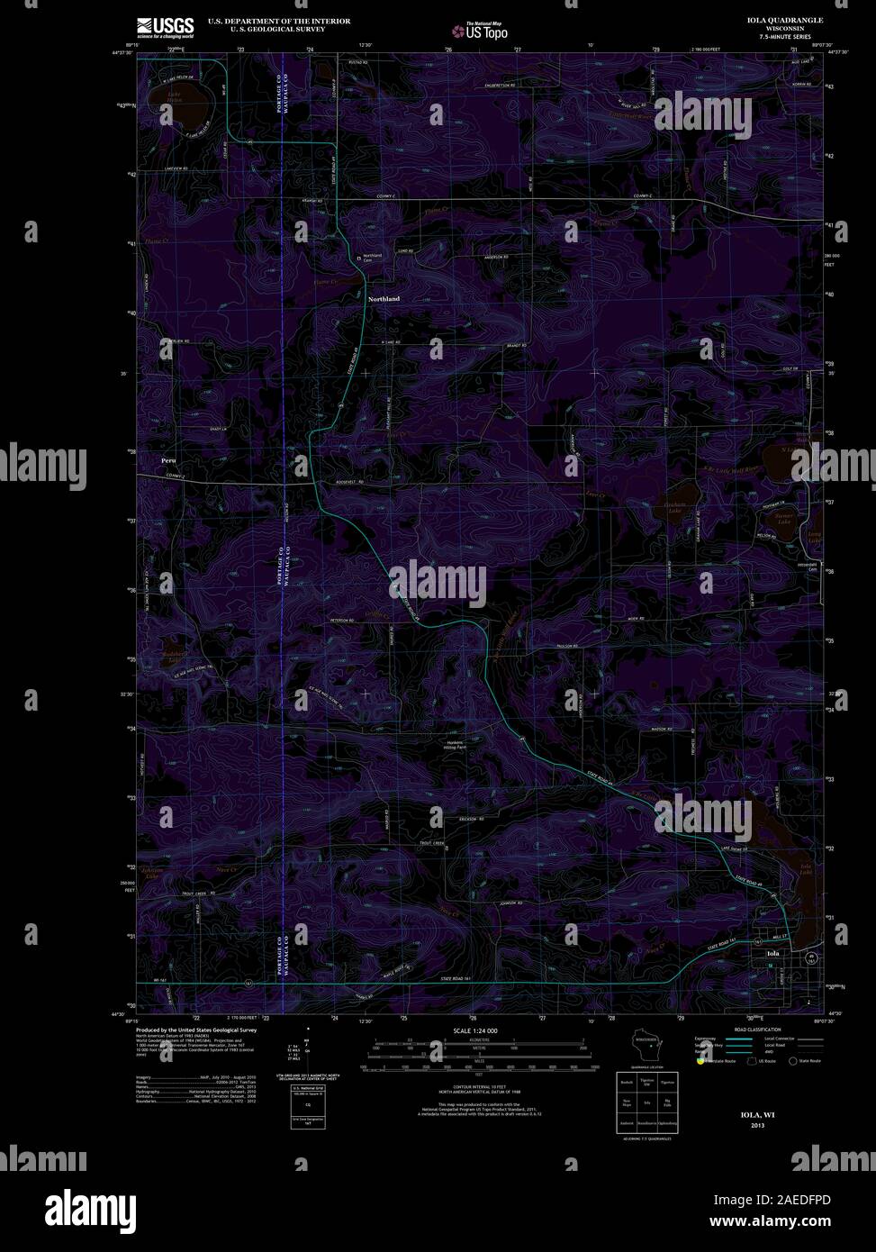 Map of iola hi-res stock photography and images - Alamy