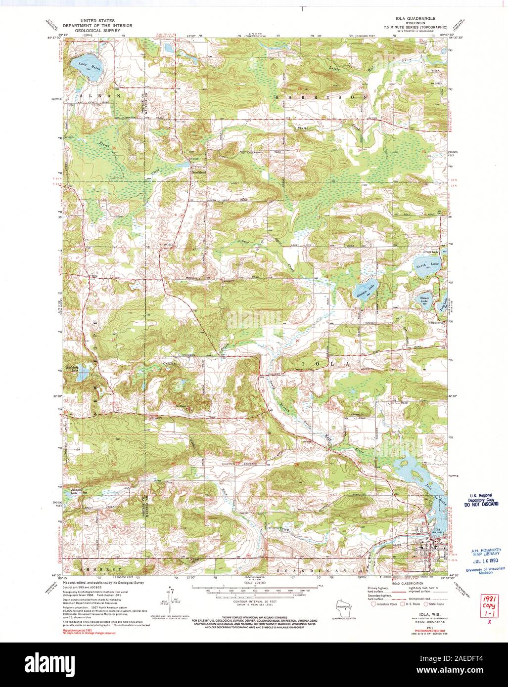 Map of iola hi-res stock photography and images - Alamy