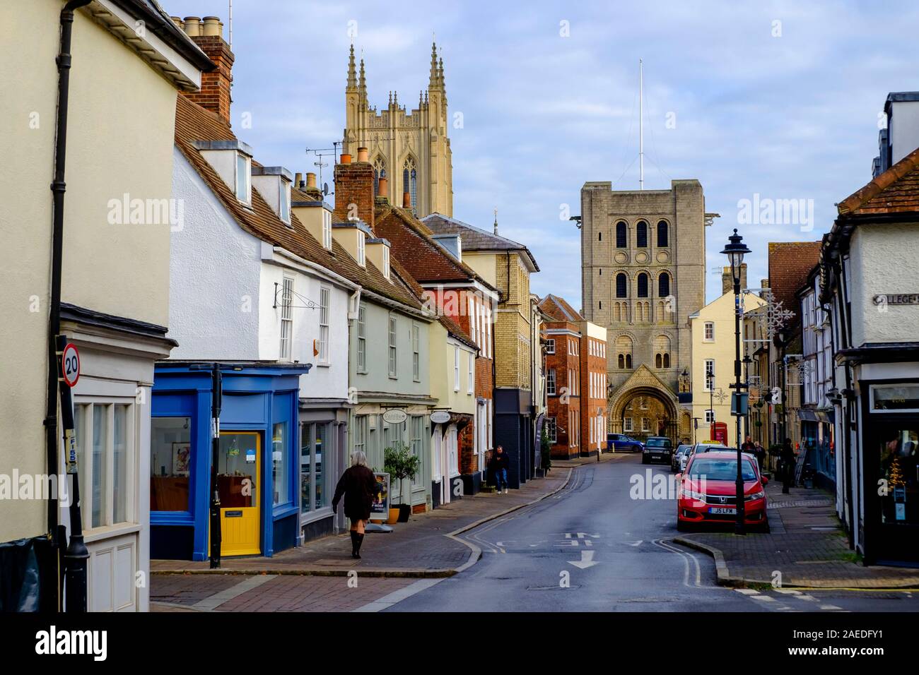 The four-storey Norman Tower Gatehouse at Bury St Edmunds Abbey which ...