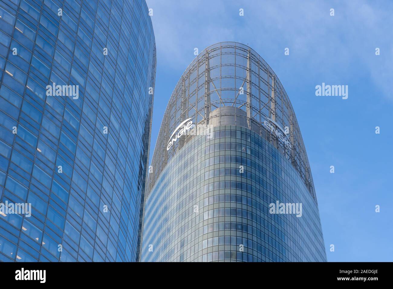 Paris, France - December 8: Engie headquarter building during sunset ...