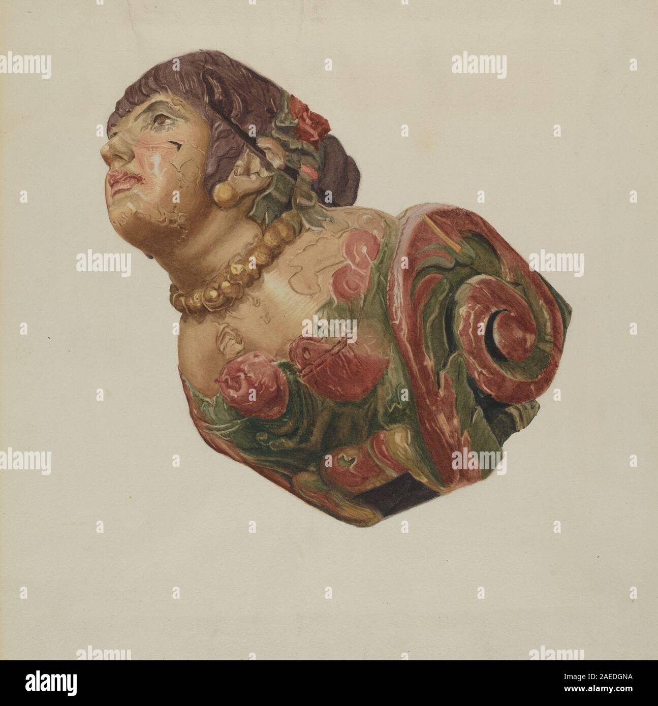 Helen E Gilman, Figurehead, c 1936 Figurehead; c. 1936 Stock Photo - Alamy