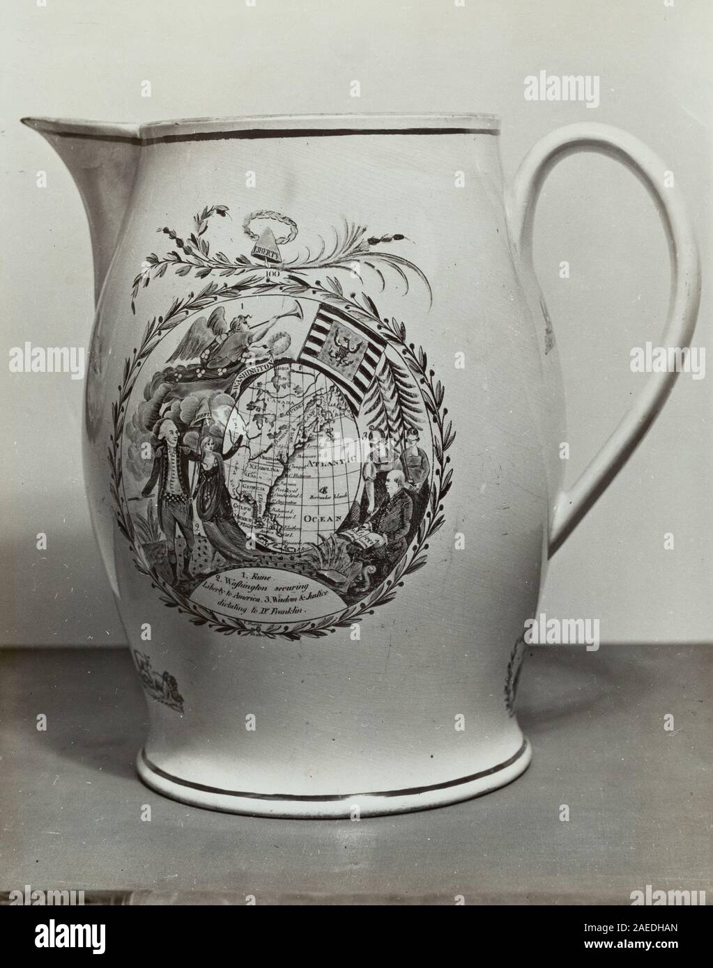 A circa 1936 Liverpool jug by Helmut Hiatt. The jug features ceramic ...