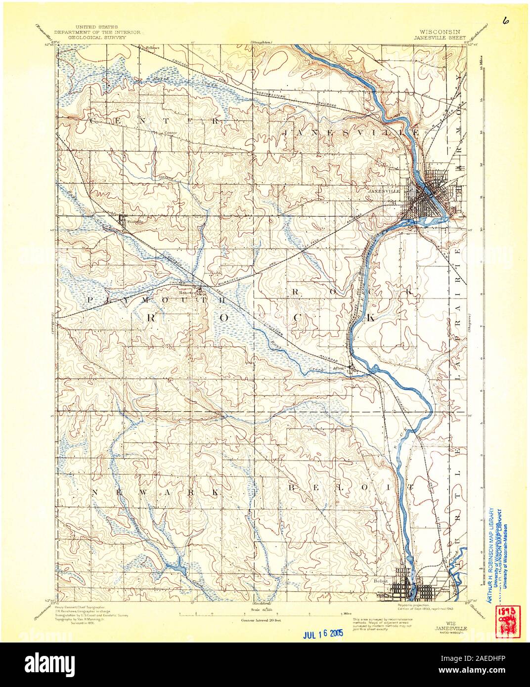 Map of janesville hi-res stock photography and images - Alamy