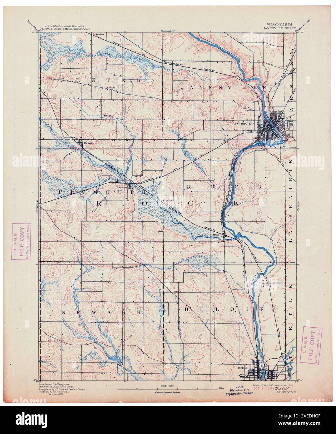 Map of janesville hi-res stock photography and images - Alamy