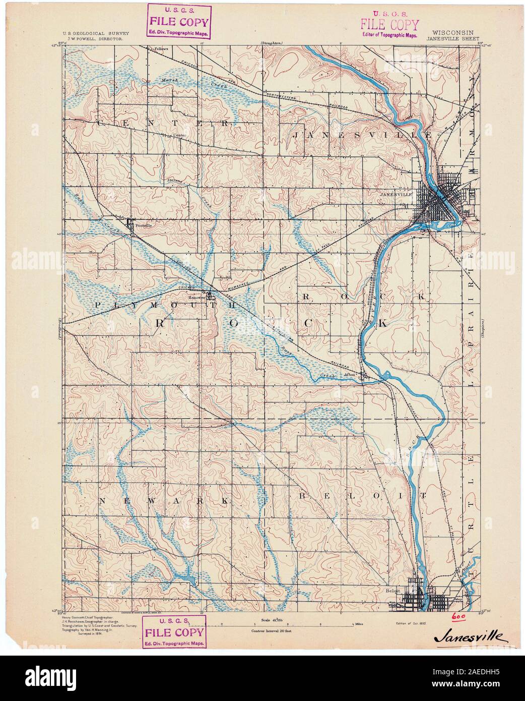 Map of janesville hi-res stock photography and images - Alamy