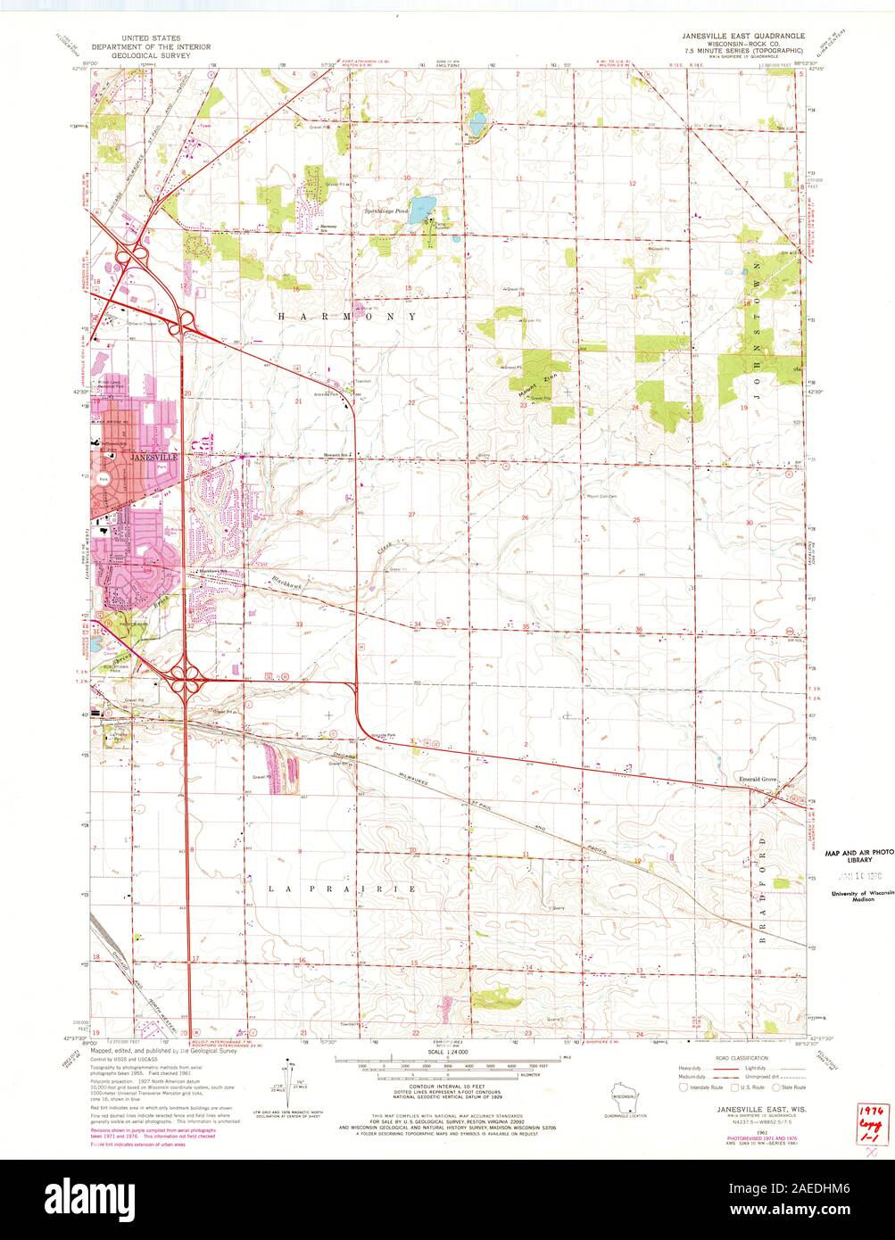 Map of janesville hi-res stock photography and images - Alamy