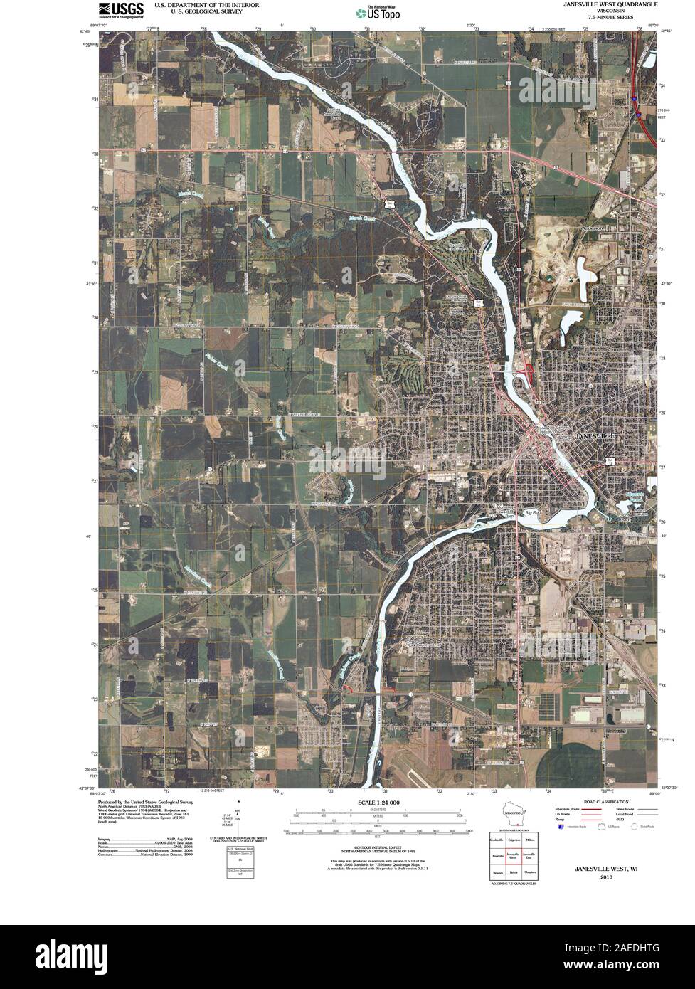 Map of janesville hi-res stock photography and images - Alamy