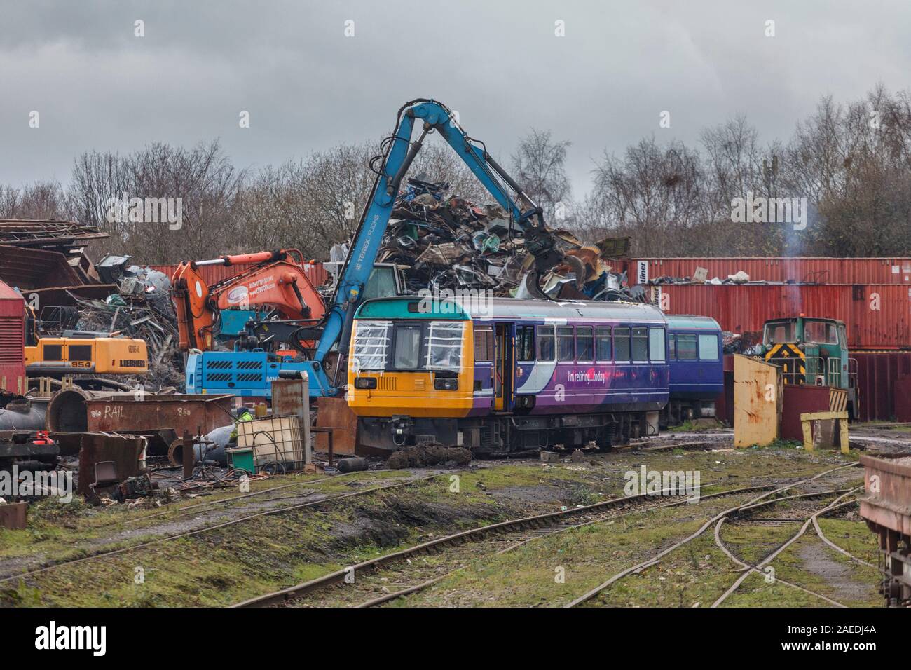 Former Arriva Northern rail class 142 pacer train 142005 being scrapped ...