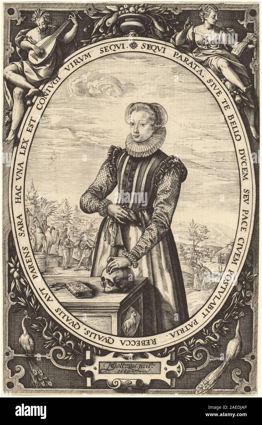 This 1589 engraving by Hendrik Goltzius portrays Josina Hamels ...
