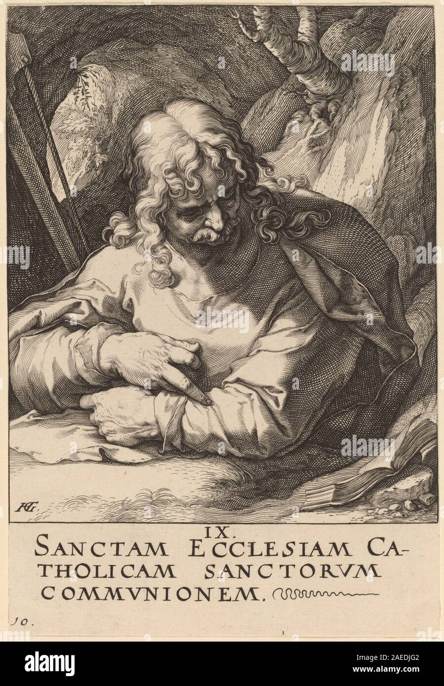 Religious painting 'Saint James the Less' by Hendrik Goltzius, probably ...