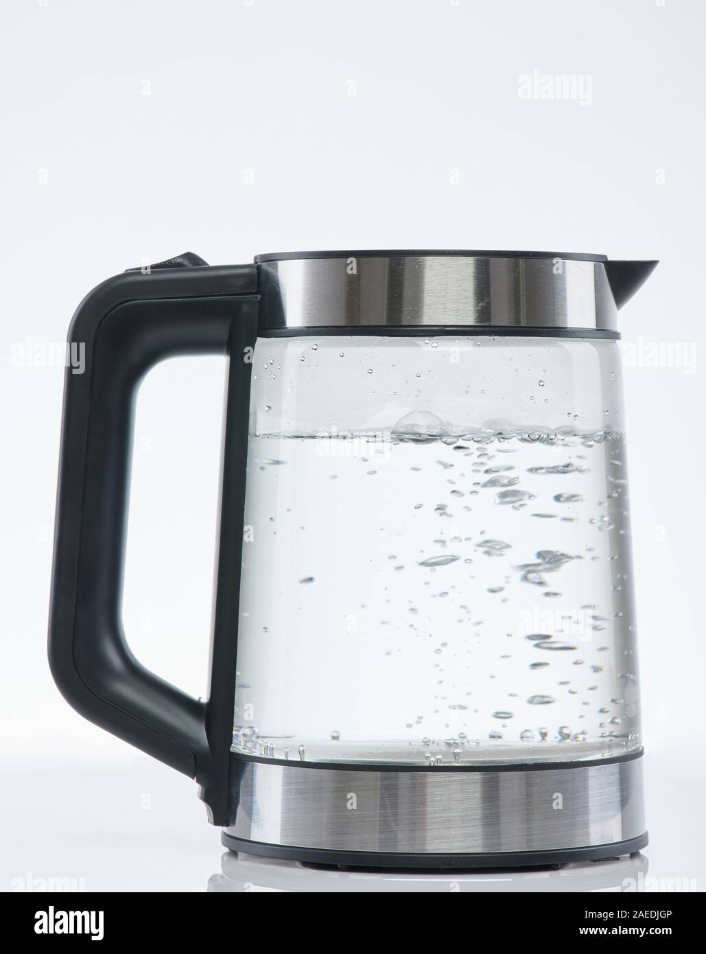 Transparent boiling tea pot isolated on white studio background Stock ...