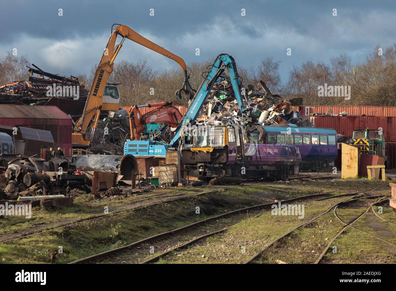 Former Arriva Northern rail class 142 pacer train 142005 being scrapped ...