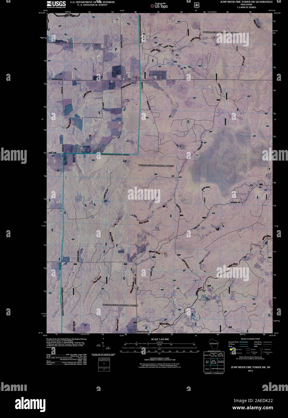 WI Jump River Fire Tower SW 20110414 TM Inverted Restoration Stock ...