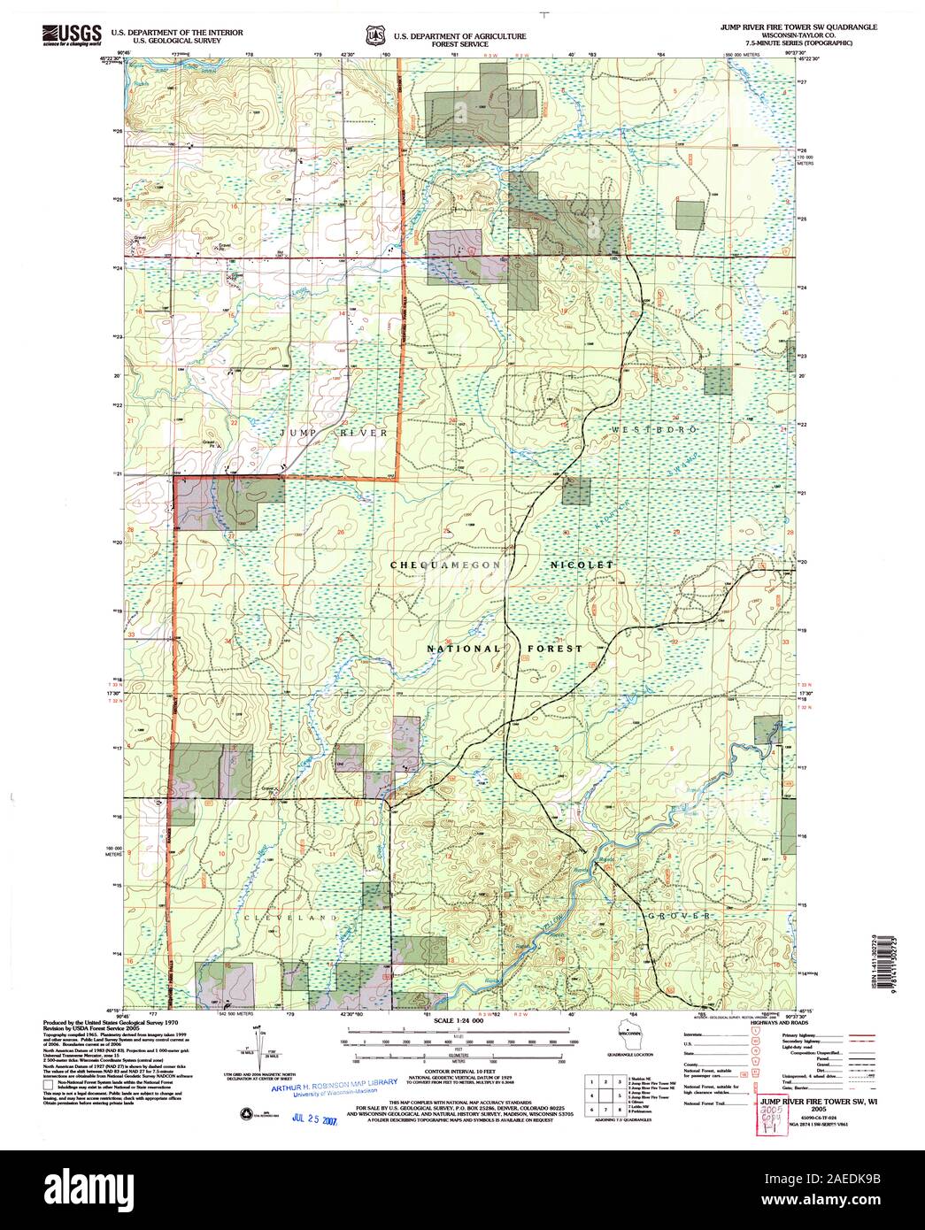 WI Jump River Fire Tower SW 700157 2005 24000 Restoration Stock Photo ...
