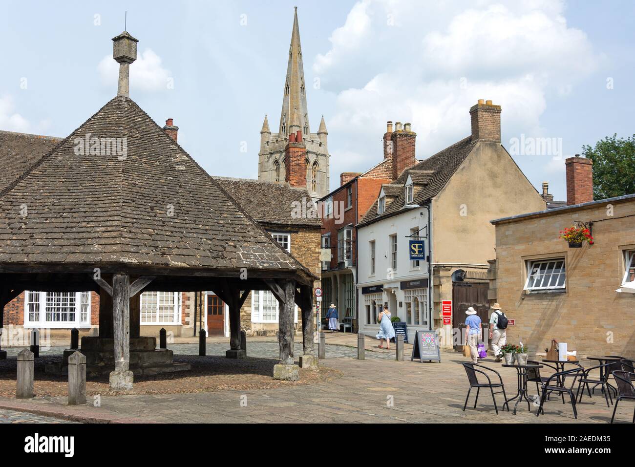 Buttercross and All Saints Church, Market Place, Oakham, Rutland ...