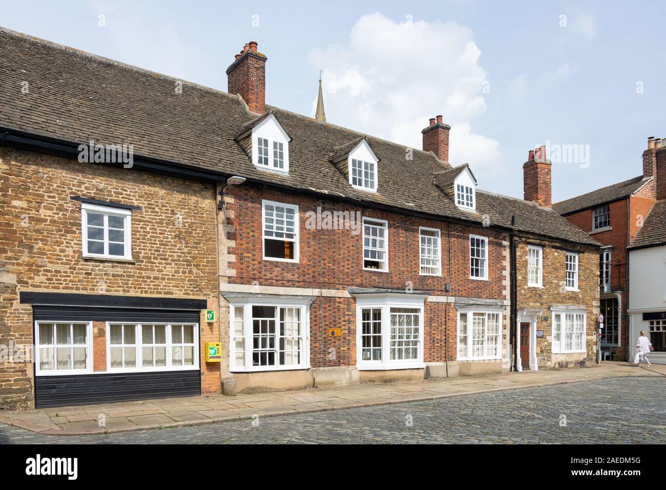 Period houses, Market Place, Oakham, Rutland, England, United Kingdom ...