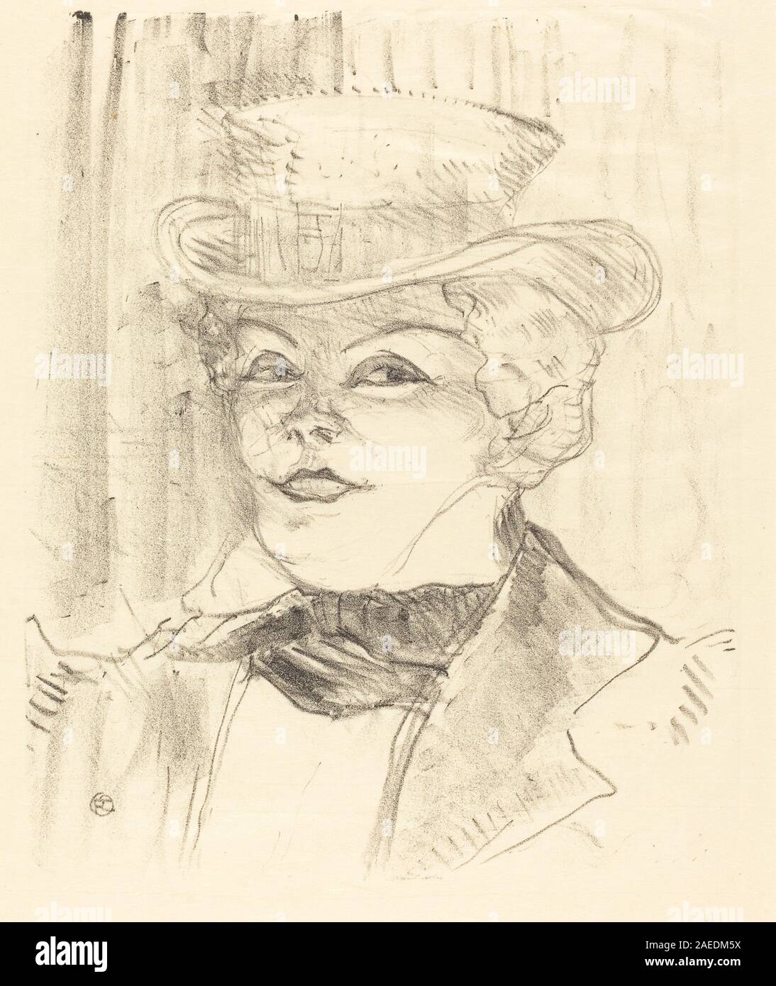 Mme Réjane by Henri de Toulouse-Lautrec, 1898, is a portrait depicting ...