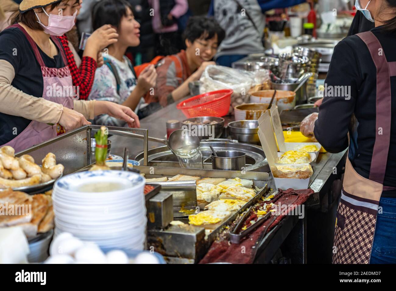 Taichung Second Public Market. famous tourist attraction, people can ...
