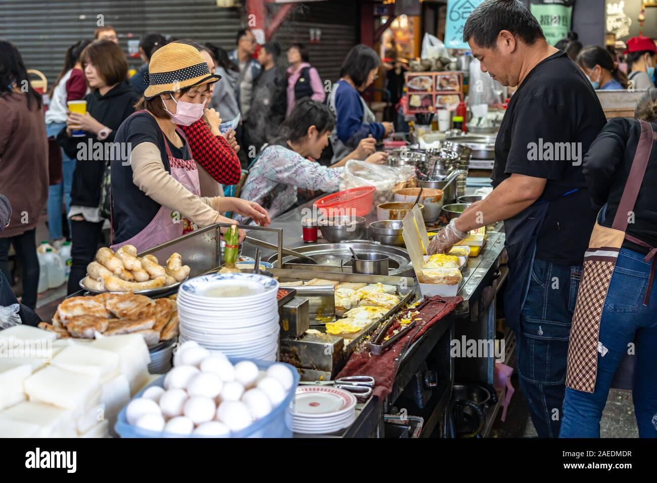 Taichung Second Public Market. famous tourist attraction, people can ...