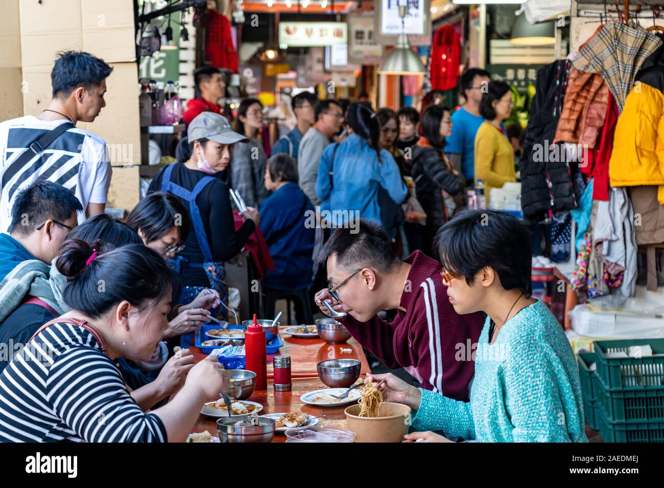 Taichung Second Public Market. famous tourist attraction, people can ...