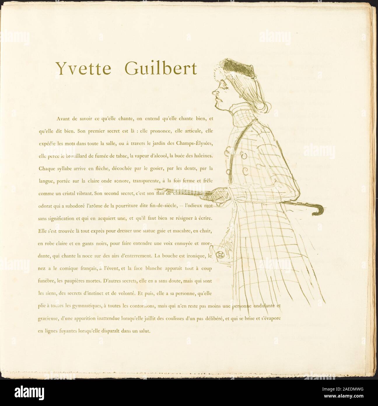 Henri de Toulouse-Lautrec, Yvette Guilbert, 1894 Yvette Guilbert ...