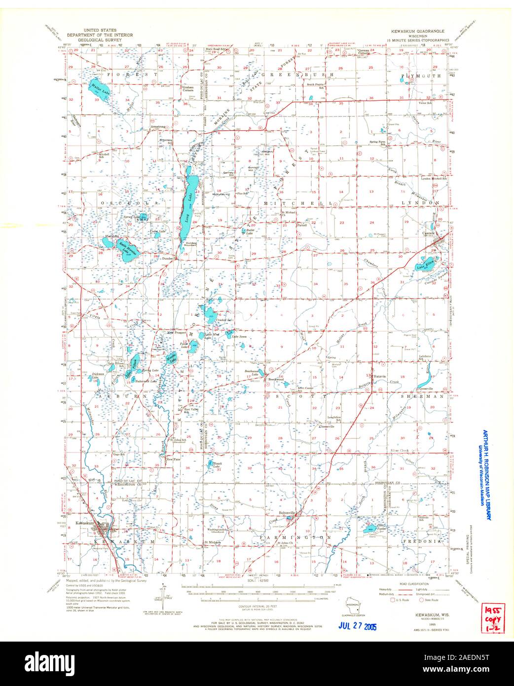 Kewaskum map hi-res stock photography and images - Alamy