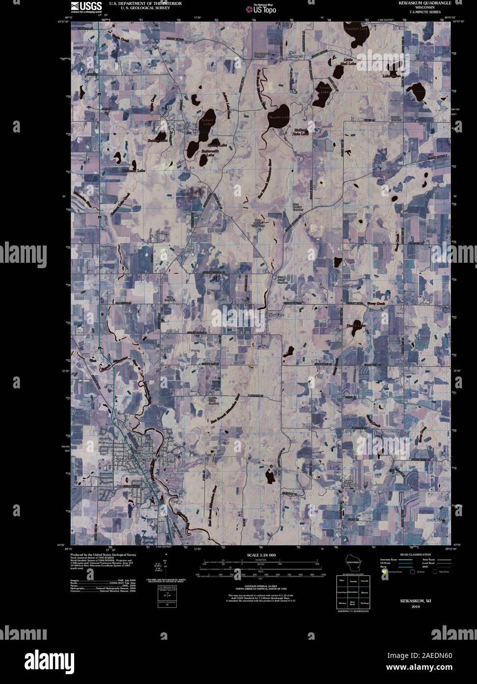 Kewaskum map hi-res stock photography and images - Alamy
