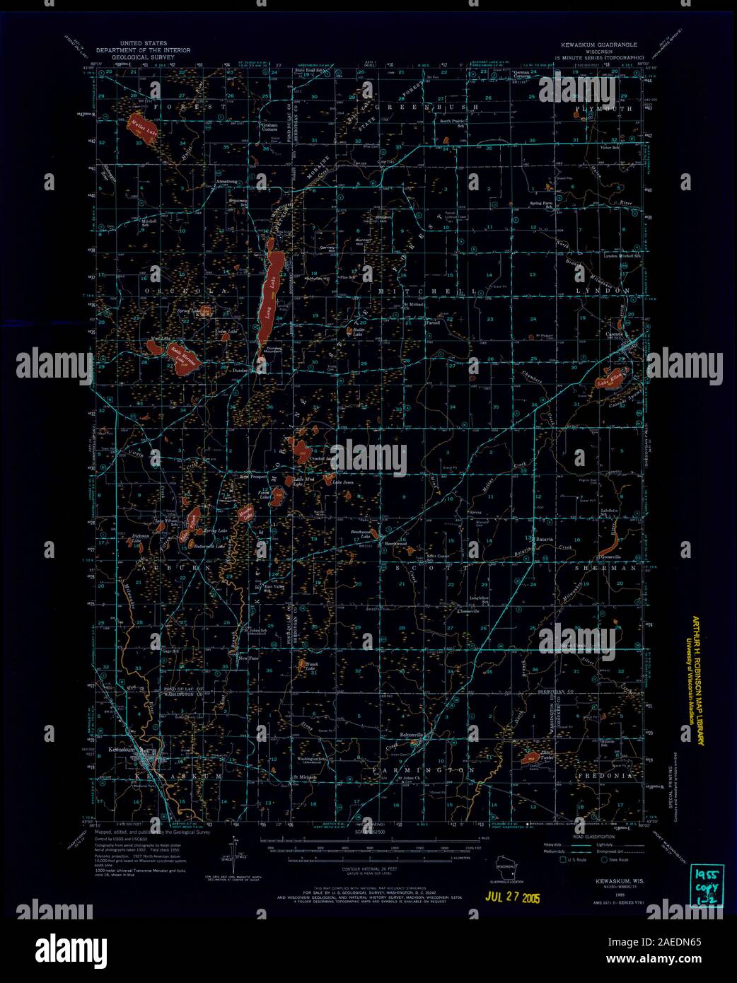 Map of kewaskum hi-res stock photography and images - Alamy