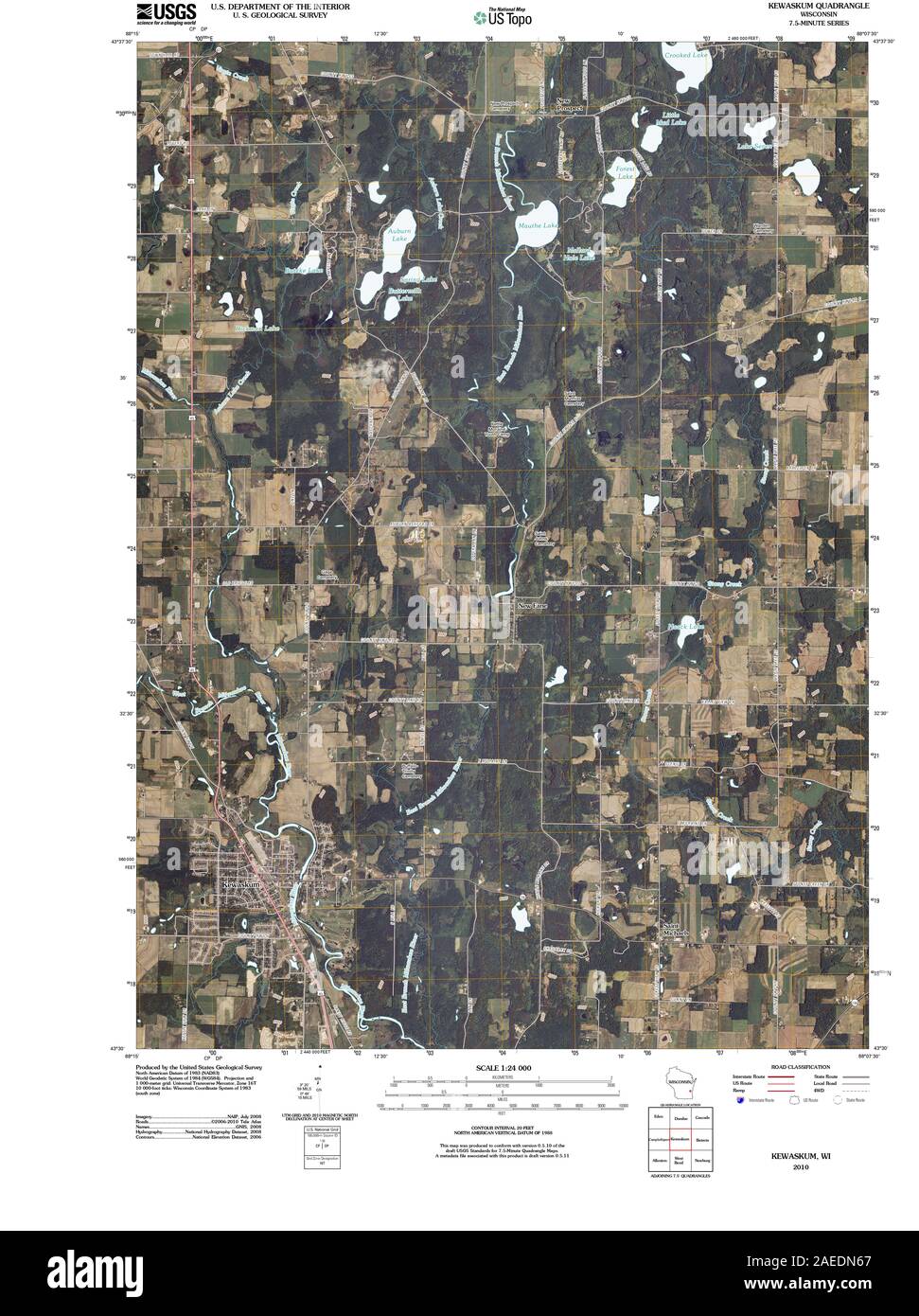 Kewaskum map hi-res stock photography and images - Alamy