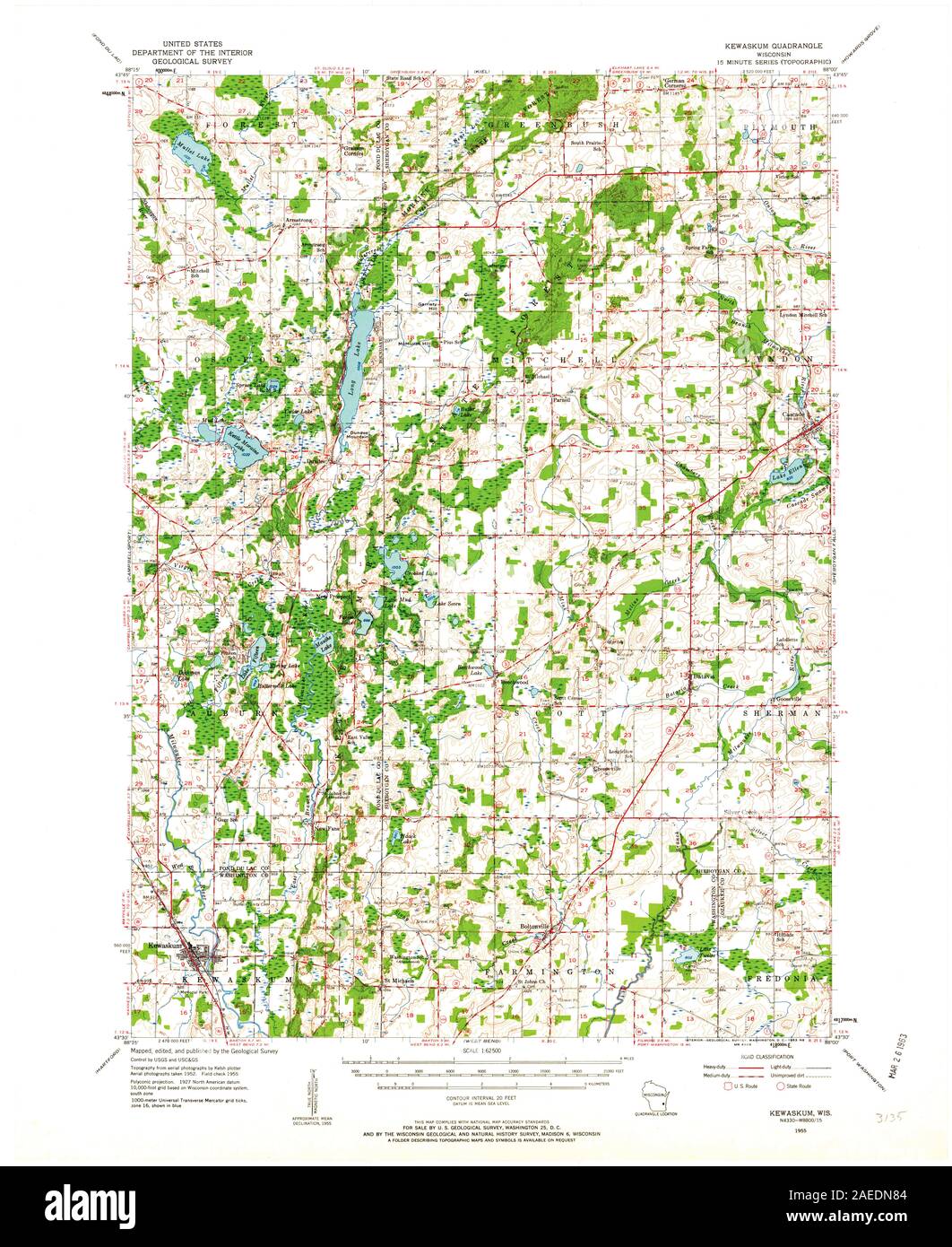 Map of kewaskum hi-res stock photography and images - Alamy