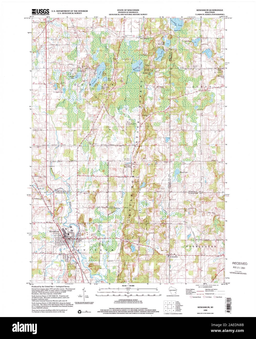 Map of kewaskum hi-res stock photography and images - Alamy