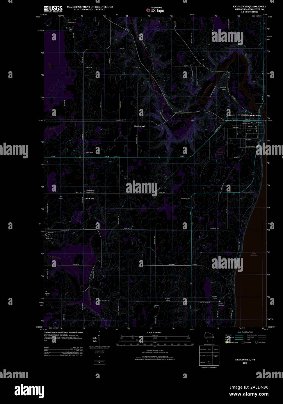 Kewaunee map hi-res stock photography and images - Alamy