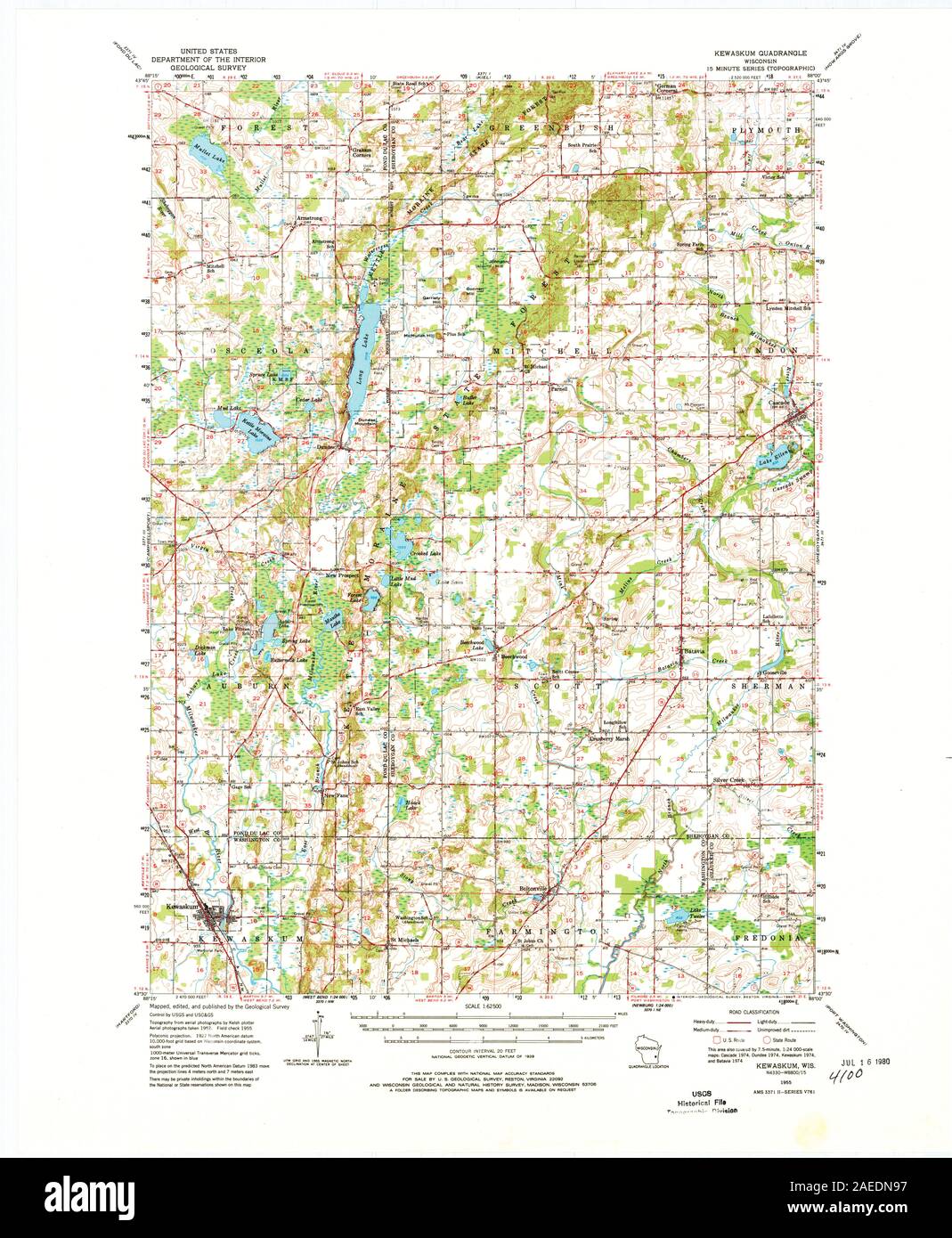 Kewaskum map hi-res stock photography and images - Alamy