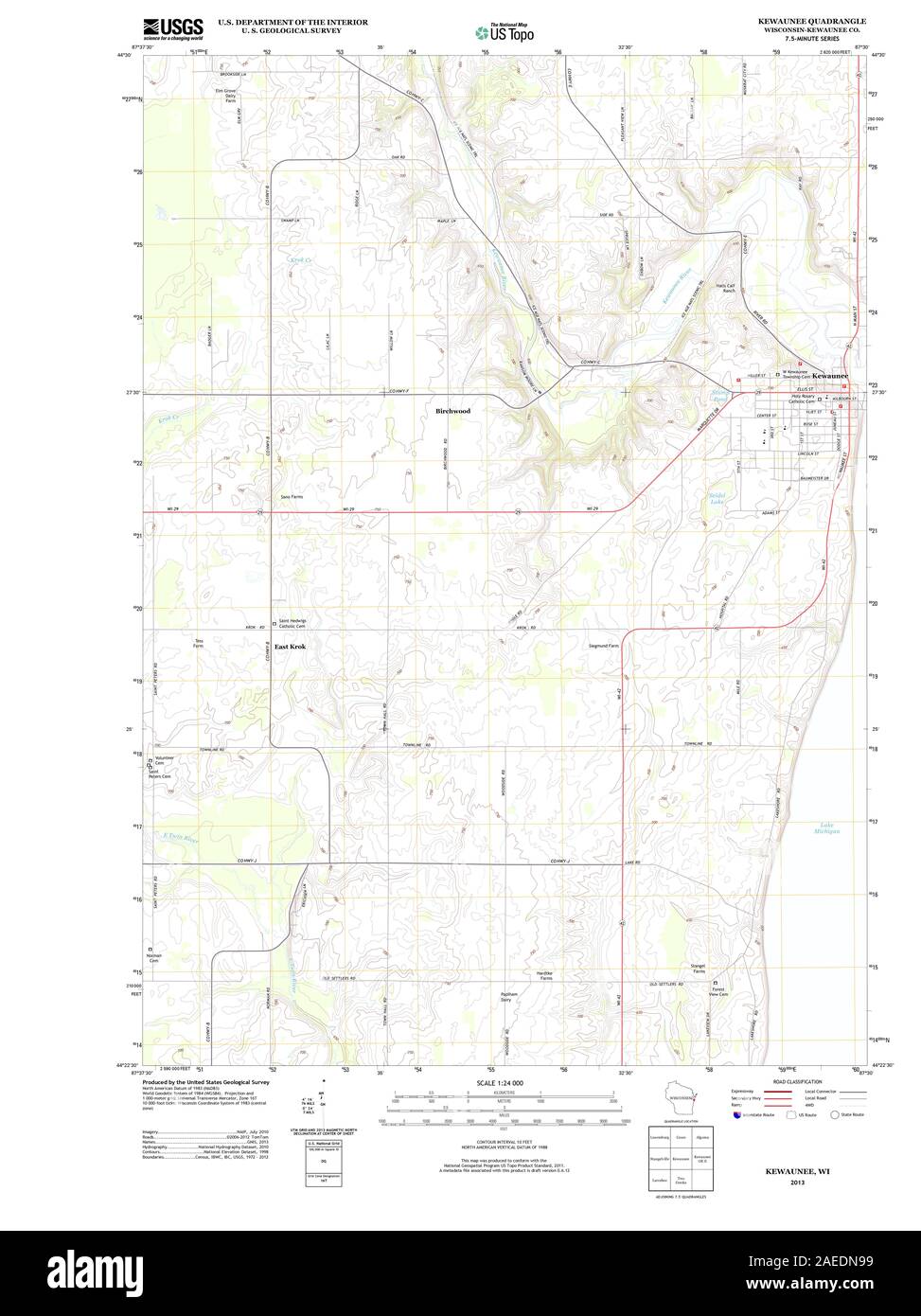 Map of kewaunee hi-res stock photography and images - Alamy