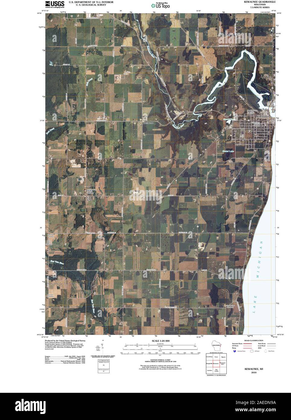 Map of kewaunee hi-res stock photography and images - Alamy
