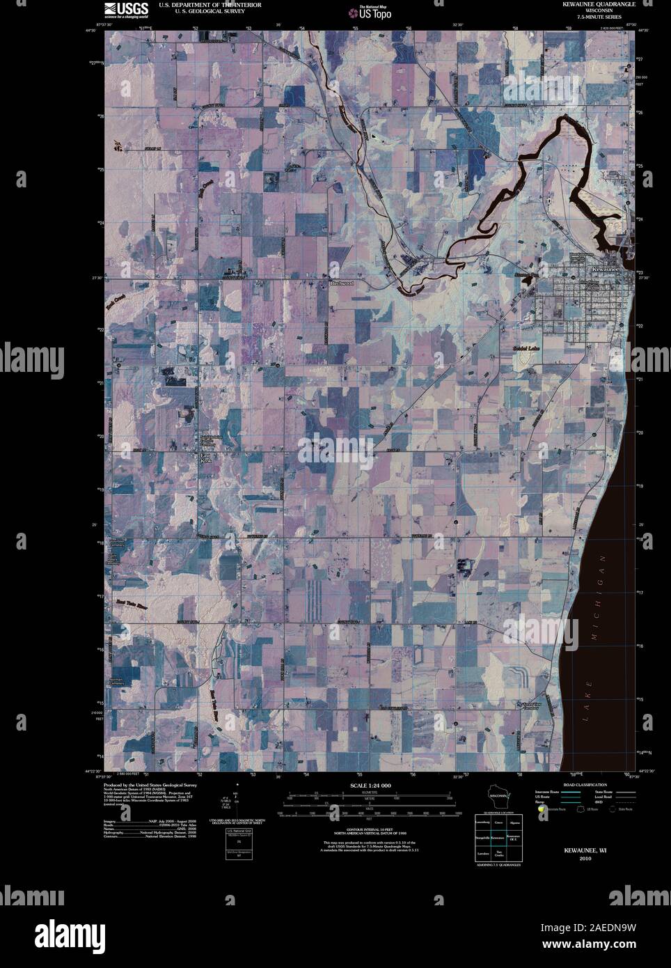 Map of kewaunee hi-res stock photography and images - Alamy