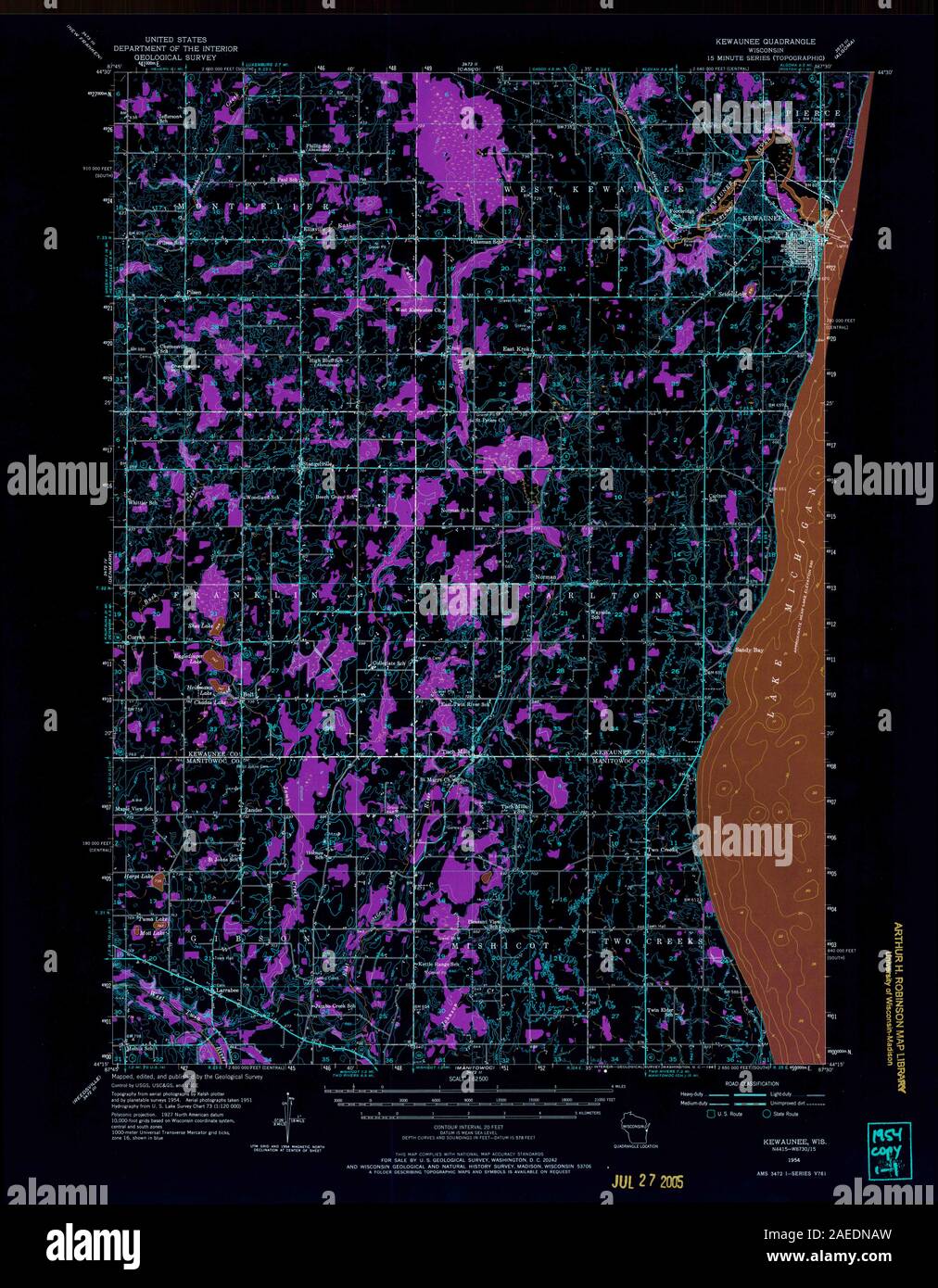 Map of kewaunee hi-res stock photography and images - Alamy