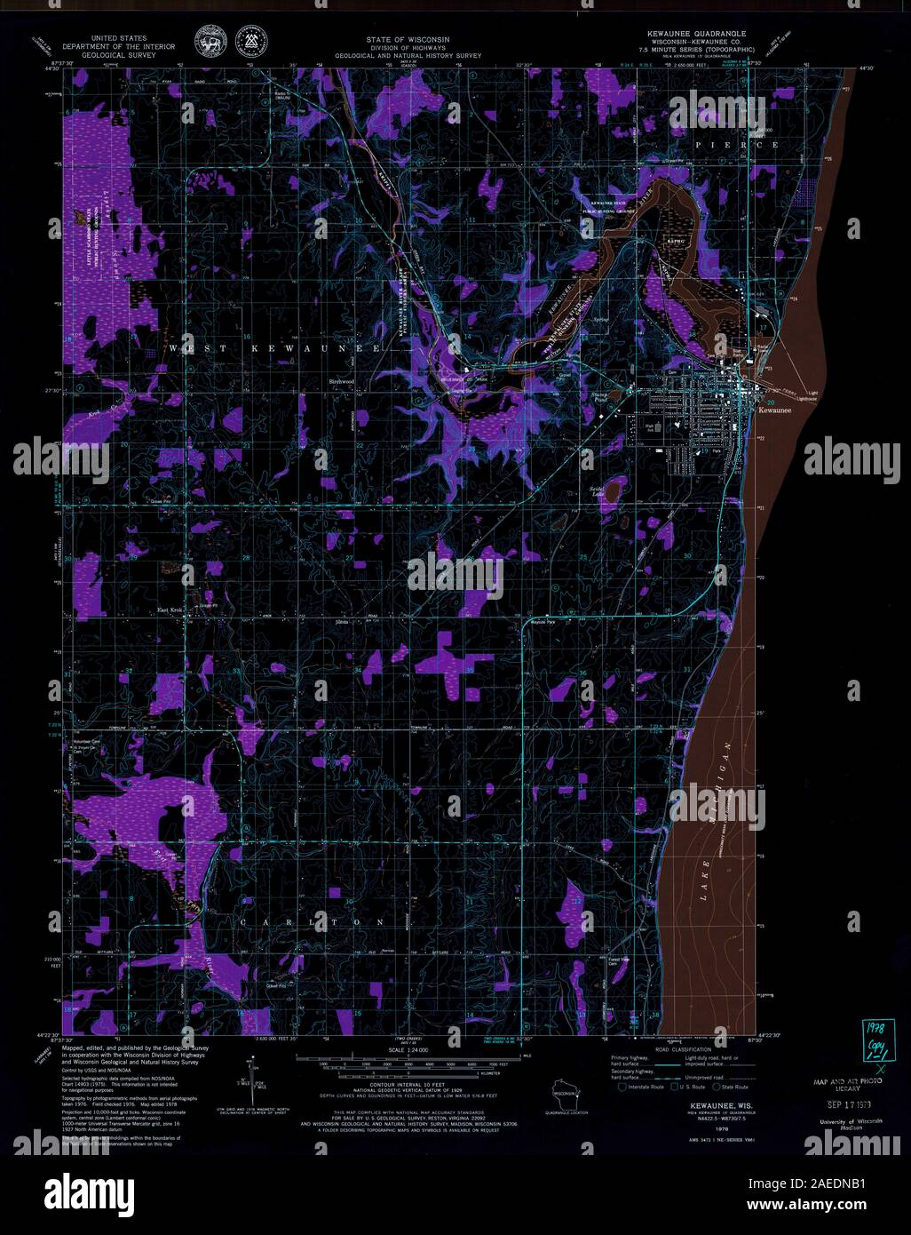 Map of kewaunee hi-res stock photography and images - Alamy